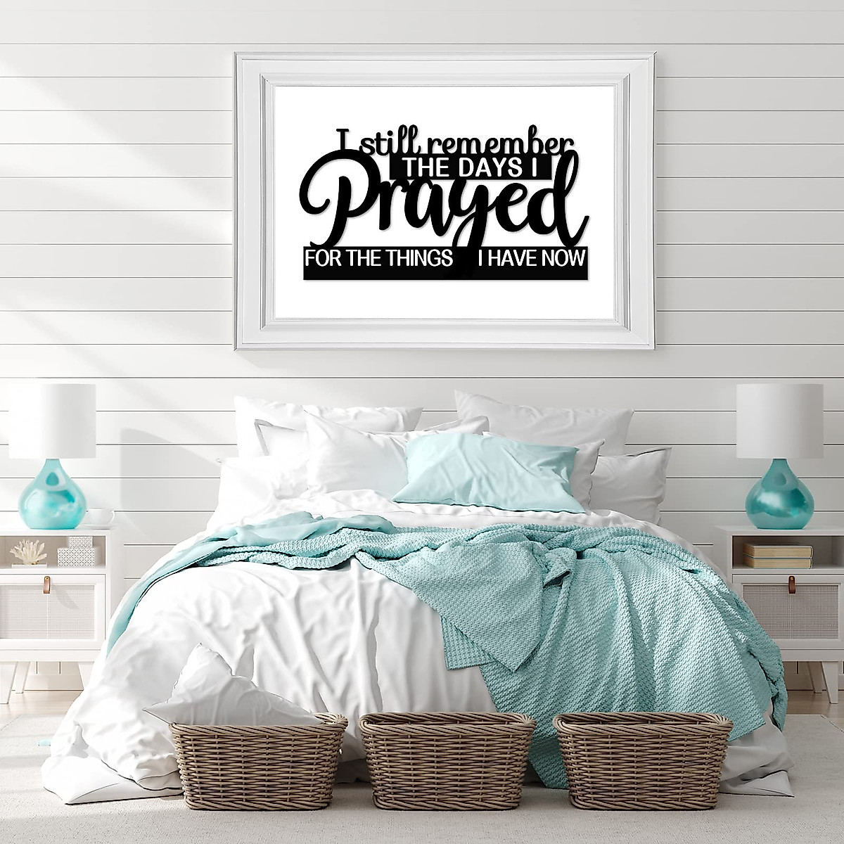I Still Remember the Days I Prayed Sign Inspirational Table Blessed Signs Motivational Decor Farmhouse Table Home Centerpieces Faith Wooden Shelf Sign for Living Room Office (Classic Style)