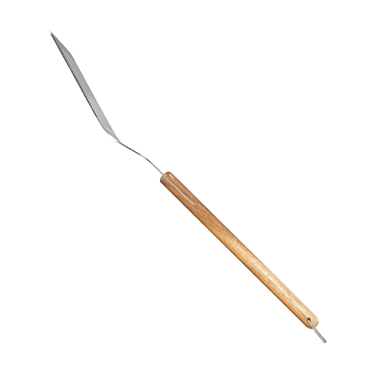 BBQ-AID Pro BBQ Metal Spatula - 17" Barbecue Spatula Stainless Steel with Serrated Knife Edge -Solid & Sturdy Turner Spatula- Acacia Wood Handle- Heavy Duty Built to Last Kitchen Spatula