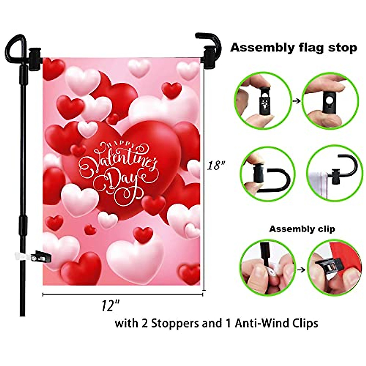 Seasonal Garden Flags Set of 12 Double Sided Burlap 12.5 x 18 Inch House Flags,Small Garden Flags for Outside,Easter Spring Summer Garden Flags,Seasonal Flags for Outdoor Decorations Flags