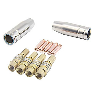 11pcs Durable MIG Welding Welder Torch Nozzles Tip Holder Contact Tips 0.040" Gas Diffuser Set