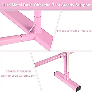 Uwin Sports Portable Pickleball Net System, Regulation Size, Pink, Polyethylene (PE) Net, Metal Frame, Carrying Bag