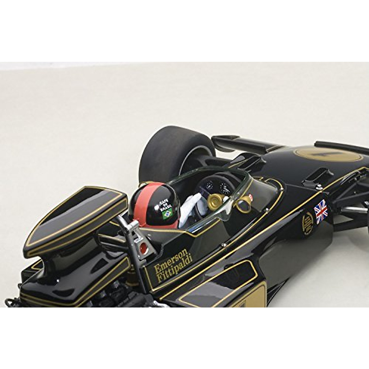 Autoart Lotus 72E 1973 Emerson Fittipaldi #1 with Driver Figure in Cockpit 1/18 Model Car
