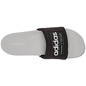 adidas Unisex Adilette Comfort Slide, Core Black/White/Grey, 7 US Men