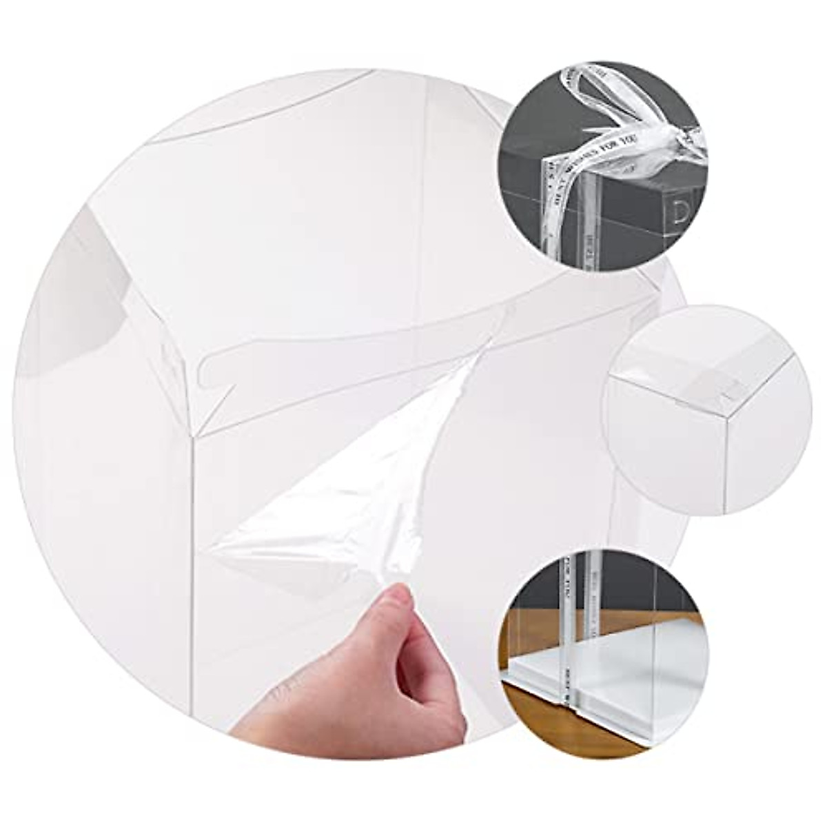 GARVALON 2pcs 3 1 cake box square Cake Carriers clear container with lid Transparent Cake cupcake holder with lid Disposable Cake Containers Carriers baby white gift box the pet Storage Box