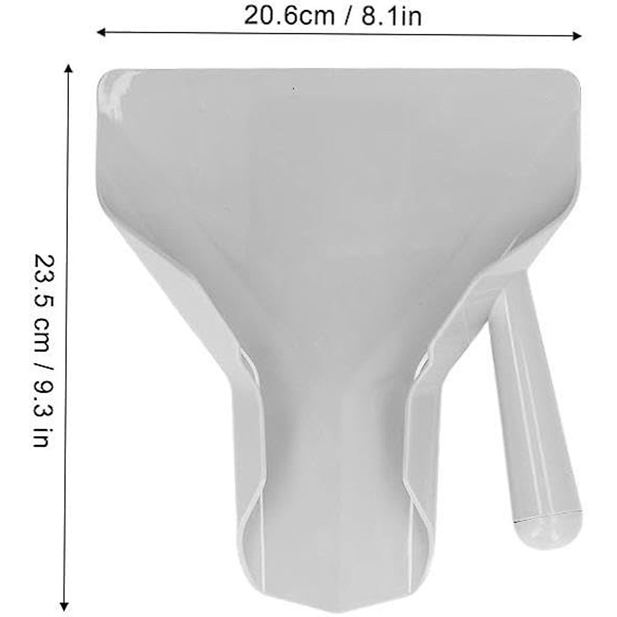 Multi-Purpose Gray Dessert Scoop – French Fry Chip & Ice Candy Bagger for Snacks & Desserts – Commercial Grade with Right Handle for Popcorn – Versatile Kitchen Tool