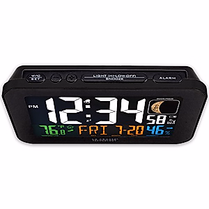 La Crosse Technology 617-1485B Atomic Color Alarm Clock with USB Charging Port