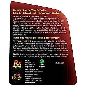 Meguiar's G10240 Smooth Surface XL Clay Kit - Includes 240 Grams of Clay Bars, Quik Detailer Spray Bottle and Microfiber Towel