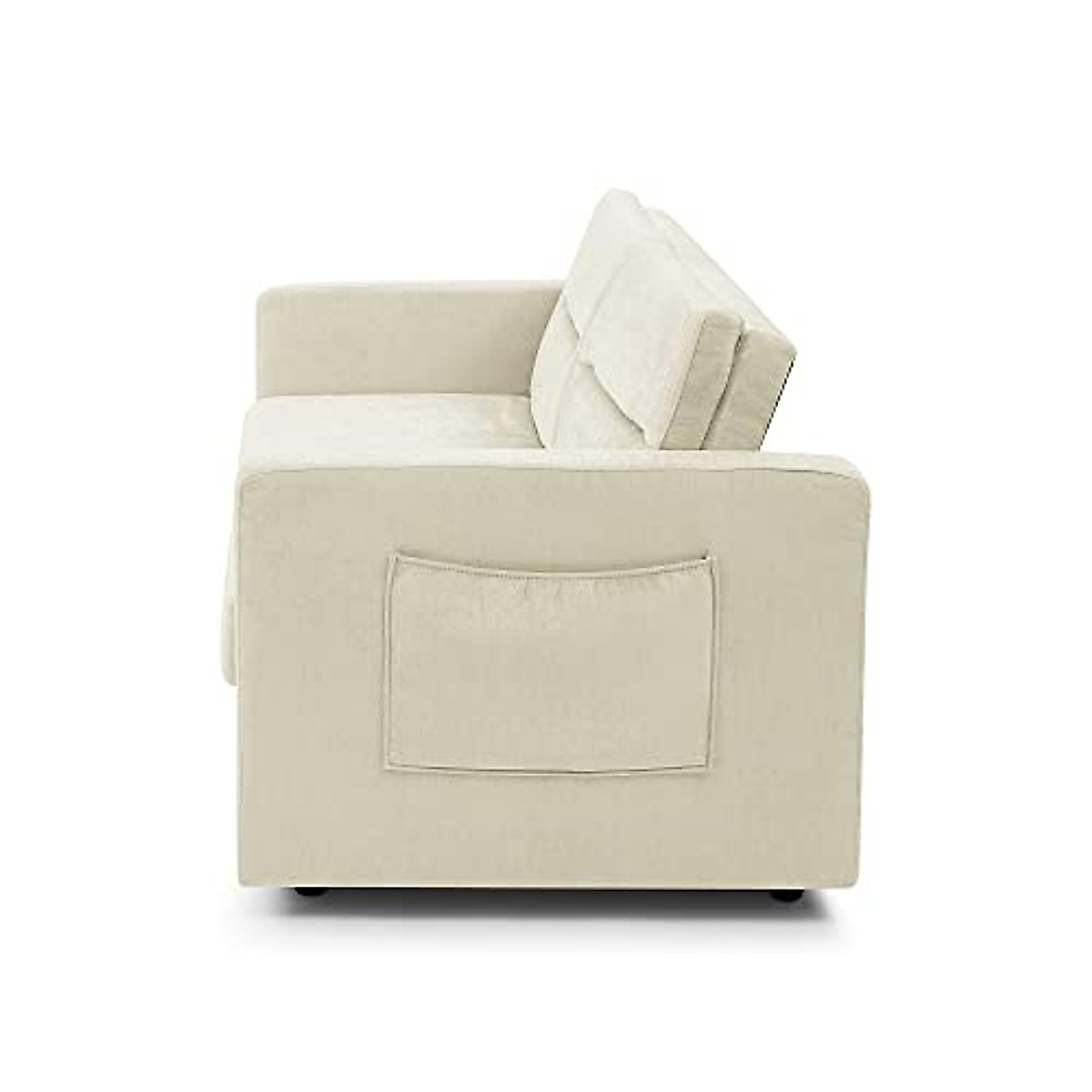 Verfur 3 in 1 Pull Out Couch Bed Sleeper Sofa,Modern Upholstered Loveseat Lounge Sofa & Couches w/Reclining Backrest, Convertible Futon Love Seat Small Furniture for Living Room