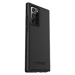 OtterBox Galaxy Note20 Ultra 5G Symmetry Series Case - BLACK, ultra-sleek, wireless charging compatible, raised edges protect camera & screen