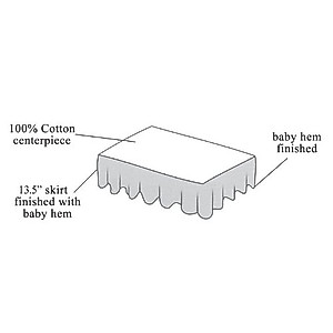 American Baby Company 100% Natural Cotton Percale Ruffled Crib Skirt, White, Soft Breathable, for Boys and Girls