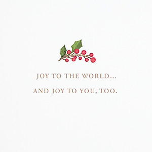 Hallmark Signature Christmas Card (Holly Boughs)