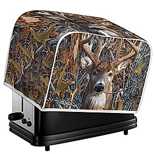 DISNIMO Hunting Forest Deer 2-Slice Toaster Cover, Bread Maker Oven Cover Kitchen Small Appliance Cover, Universal Size Microwave Oven Dustproof Cover Women Gift