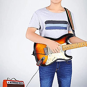 Bnineteenteam Guitar Effector, USB Rechargeable Battery and Guitar Effector, Super Portable Guitar Transmitter Receiver with 5 Sound Modes Accessory Mixer Supplies