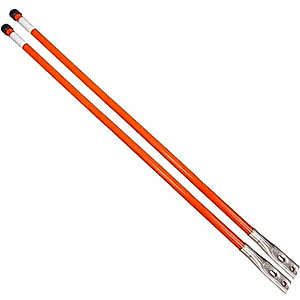 SEASAIL Snow Plow Blade Marker Guide Kit High Visibility Orange with Stainless Steel Joint Compatible with Most Snow Plow Not Easy to Break 36" Steel Wire Construction