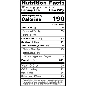 RXBAR Protein Bars, 12g Protein, Gluten Free Snacks, Strawberry, 22oz Box (12 Bars)