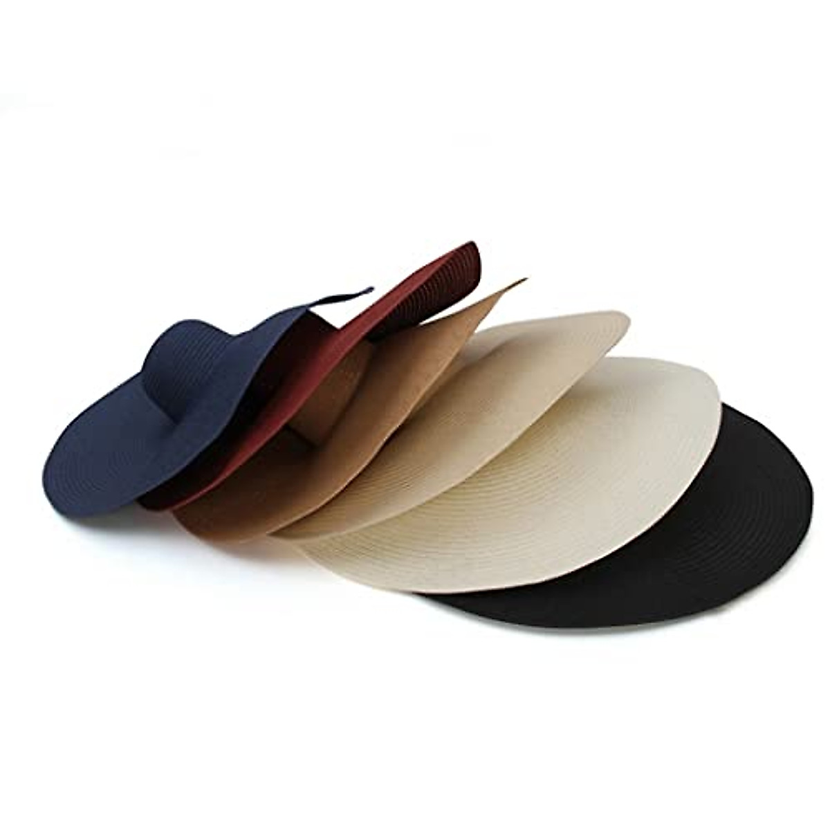 JJYGTTG Oversized for Women Wide Brim Summer Sun Hat Packable Large Paper Beach Hat (Color : D, Size : One Size)