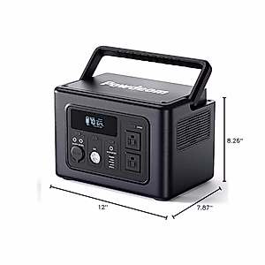 Portable Power Station, 614Wh LiFePO4 Battery Pack with 110V/700W AC Outlet (Solar Panel Not Included), Recharge 0-80% Within 1 Hour, Outdoor Solar Generator for CPAP, Camping