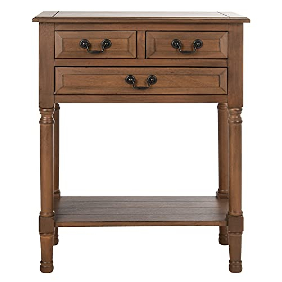 SAFAVIEH Home Collection Primrose Brown 3-Drawer Console Table