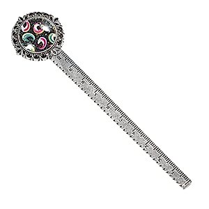 Retro Bookmark with Ruler, Book Markers for Student Kids Teacher Book Lovers, Office School Reading Accessories Gifts, Pink Blue Unicorns Script Colorful