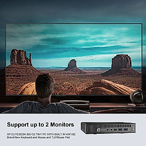 HP Mini PC EliteDesk 800 G2 Micro Desktop,i7 6700 Quad Core Up to 4.00GHz,32GB DDR4 1TB SSD,AX210 Built-in WiFi 6E + Bluetooth 5.2,HDMI,VGA,DP,Windows 10 Pro,Wireless K&M + TJJ Mouse Pad(Renewed)