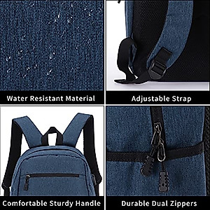 SMITH SURSEE Travel Laptop Backpack 15.6 Inch Business Anti Theft Slim Durable Laptops Backpack with USB Charging Port Water Resistant College School Computer Bag Gifts for Men & Women