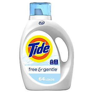 Tide Free & Gentle Liquid Laundry Detergent, 64 Loads, 2.48 L, Tide Laundry Detergent, Clean Laundry Detergent