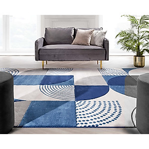 Well Woven Maggie Blush Pink Modern Geometric Dots & Boxes Pattern Area Rug 5x7 (5'3" x 7'3")