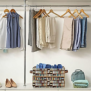 ALAZA Bookshelves Book Foldable Storage Box Storage Basket Organizer Bins with Handles for Shelf Closet Living Room Bedroom Home Office 1 Pack