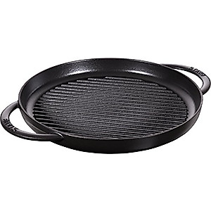 Staub Pure Grill Cast Iron Hollow Pot, 30cm, Black