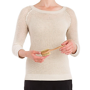 Redecker Natural Pig Bristle Nail Brush with Oiled Beechwood Handle, 6-3/4-Inches