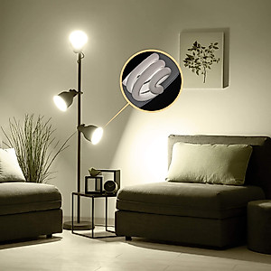 JACKYLED UL-Listed GU24 CFL Light Bulbs, T3 13W 2700K Warm White GU24 Base Compact Flourescent Bulbs, Energy Efficient 900lm Spiral Bulb, 2-Pack