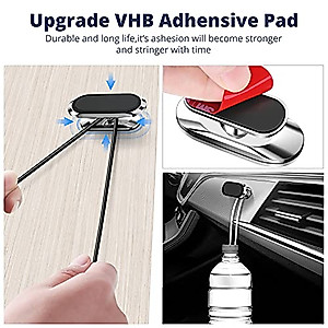 [2-Pack] Magnetic Phone Mount for Car, FONKEN Car Phone Holder Mount [Stronger 8X Magnets] 360°Rotation Universal Dashboard Phone Holder Magnetic Car Mount for iPhone 13/12 Pro, Samsung, LG All Phones