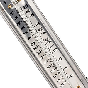 Stainless Steel Candy Deep Fry Food Cooking Kitchen Thermometer,Candy Thermometer , Fahrenheit Celsius Double Scale Display Household Kitchen Hanging Candy Thermometer, Candy Thermometer ,Stainle