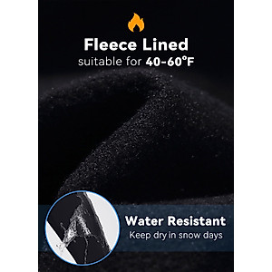 BALEAF Winter Womens Cycling Pants 4D Padded Thermal Water Resistant Bike Tights Padding Fleece Lined Cold Weather Pockets Black M