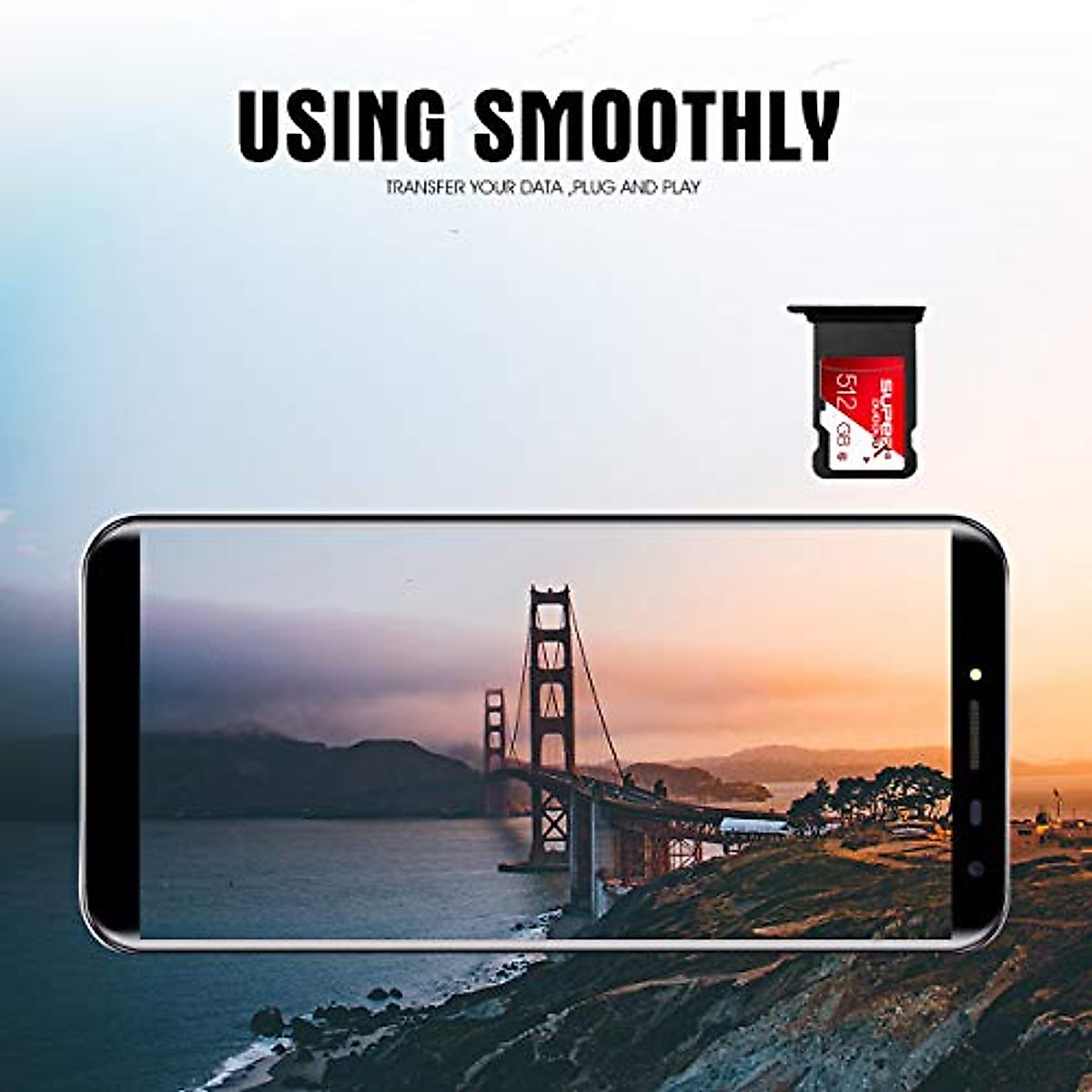 512GB Micro SD Card Class 10 Memory Card 512GB TF Card High Speed SD Card for Android Smartphone Digital Camera Tablet and Drone