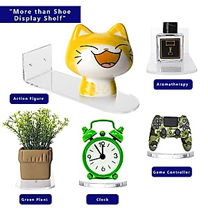 Floating Shoe Display (Wall Mount) for Displaying Shoes,12 Clear Sneaker Shelves to Display and Showcase Your Top Collection Shoes,Shoe Wall Shelf,Hypebeast Room Decor,Shoe Organizer(Set of 12)