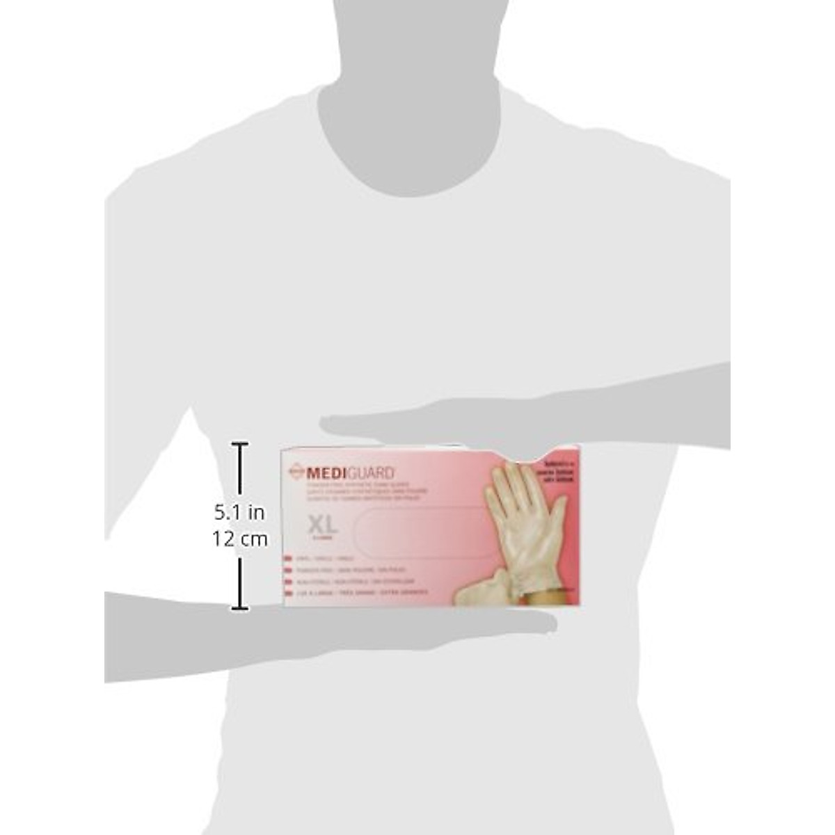 Medline MediGuard Vinyl Exam Gloves, 130 Count, X-Large, Powder Free, Disposable, Not Made with Natural Rubber Latex, All-purpose Medical Tasks