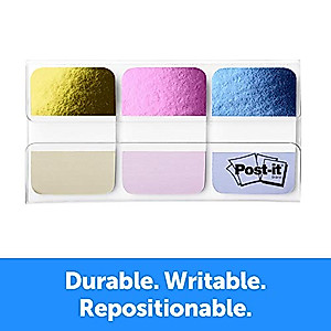 Post-it Foil Tabs, Iridescent Colors, 36 Tabs/Pack, 1 in x 1.5 in (686-FLOPBT)