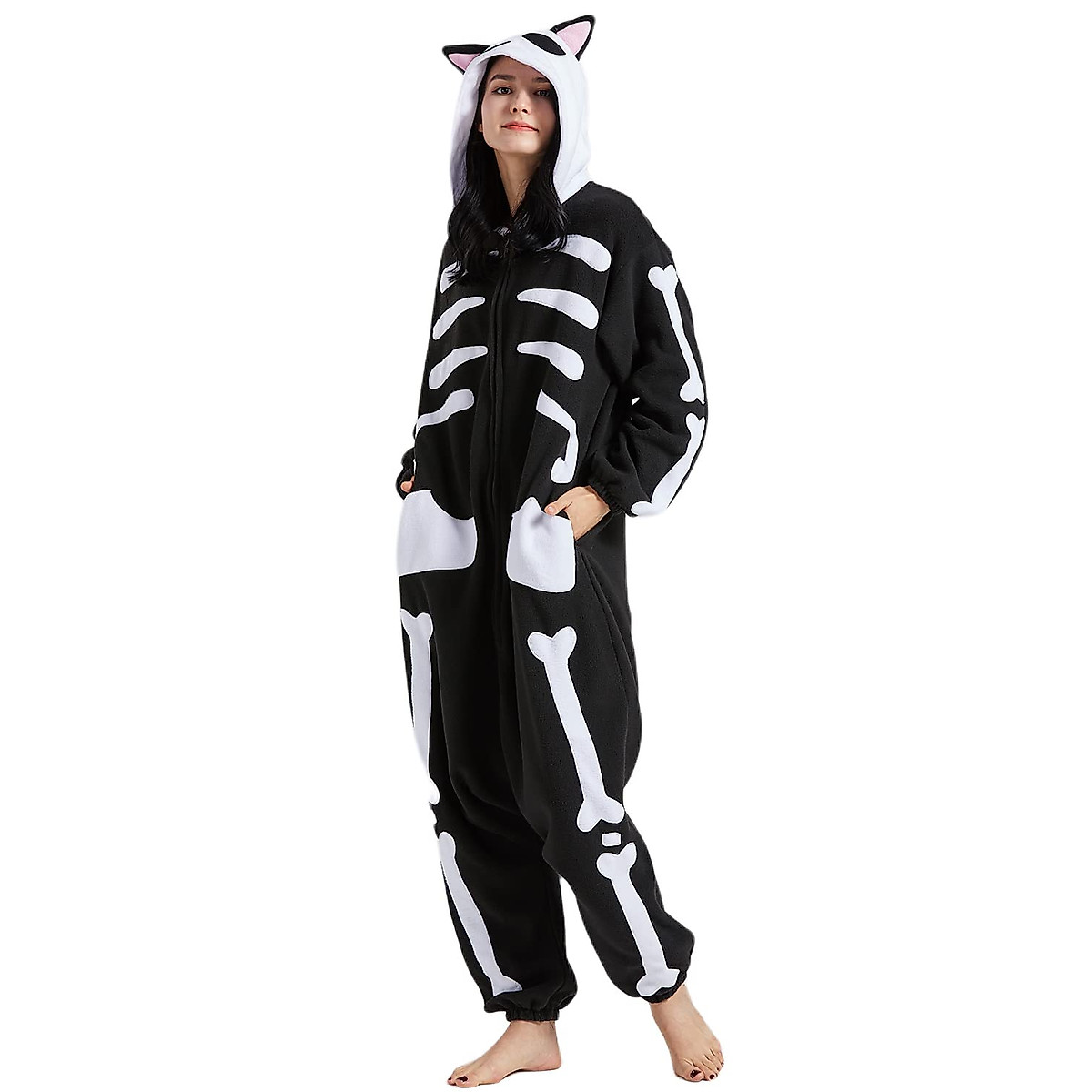 SAMGU Adult Onesie Halloween Christmas Animal Cosplay Costume One Piece Pajamas for Men Women X-Large