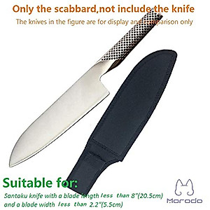 8" Santoku Knife Scabbard Sheath Sande knife Sheath (Black Nylon)