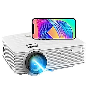 WiFi Laptop Projector Computer Projector 2022 Upgrade 5500L 210" Projector for Outdoor Movies, Supports 1080P Synchronize Smartphone Screen by WiFi/USB Cable for Home Entertainment iOS/Android