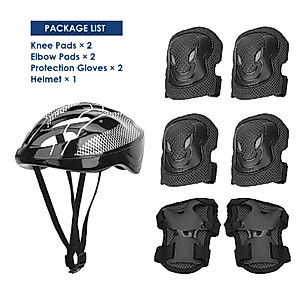 Ruiqas Adult Youth Protective Equipment 7pcs/Set Protective Protective Gear Set for Cycling Scooters Balance Bikes Twister Bikes Outdoor Sports