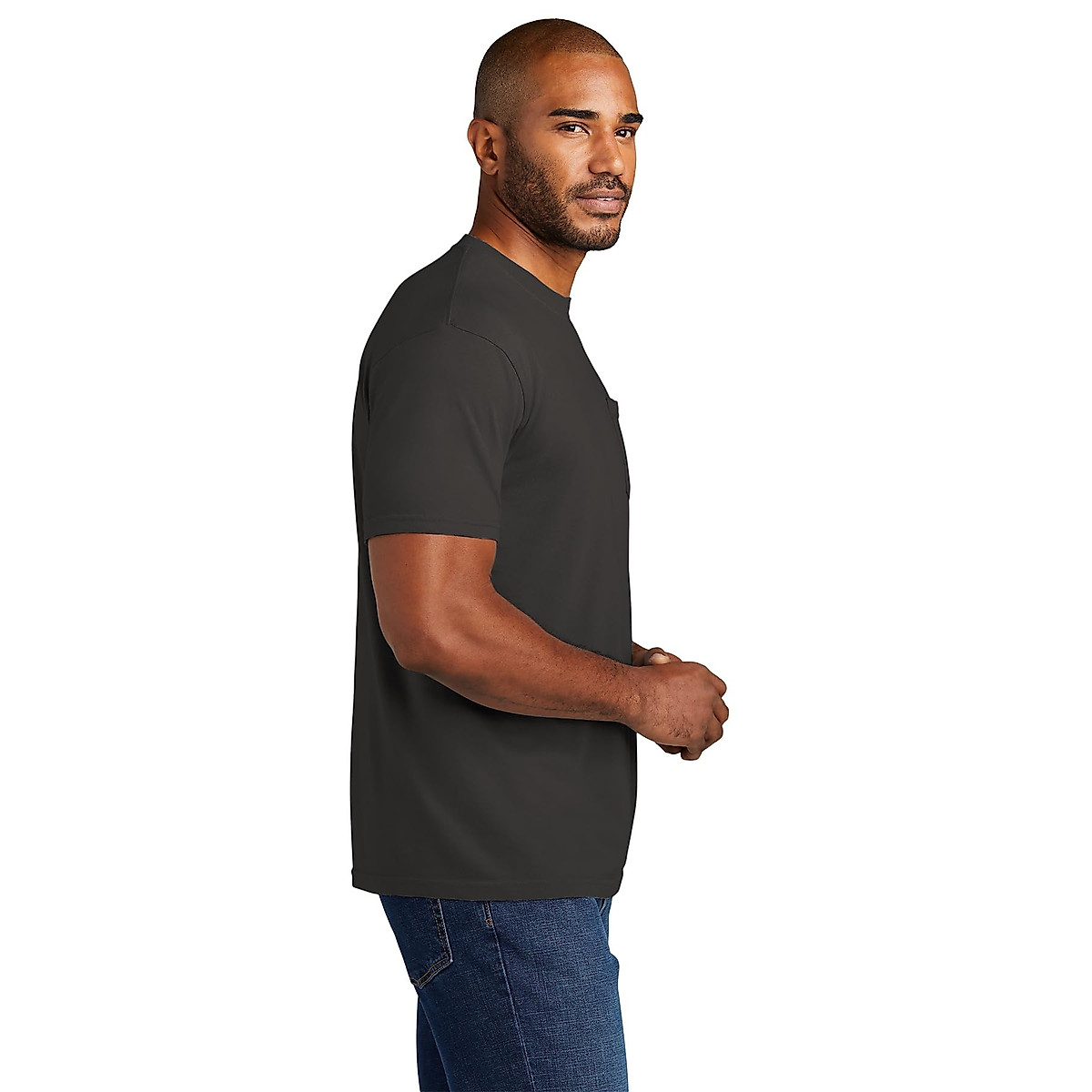Comfort Colors Men's Adult Short Sleeve Pocket Tee, Style 6030 (X-Large, Pepper)