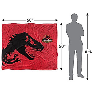 Jurassic Park 25Th Anniversary Officially Licensed Silky Touch Super Soft Throw Blanket 50" x 60"