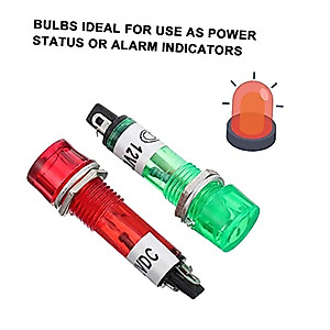 TEHAUX 20 Pcs Signal Light LED Panel Mini Light Truck Indicator Light Green Indicator Light Panel Mount Signal Flash Signal Light Power Signal Lamp Dc12v Car Warning Light Plastic