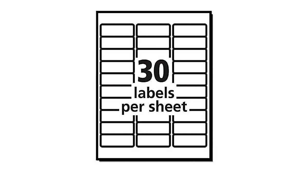 Avery Easy Peel White Mailing Labels - 3000 Laser Labels for High ...