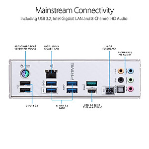 Asus Prime X299- A II ATX Motherboard (Intel X299) LGA 2066, 12 IR3555 Power Stages, DDR4 4266 MHz, Triple M.2, USB 3.2 Gen 2 Type-C, Intel LAN and Aura Sync RGB Lighting