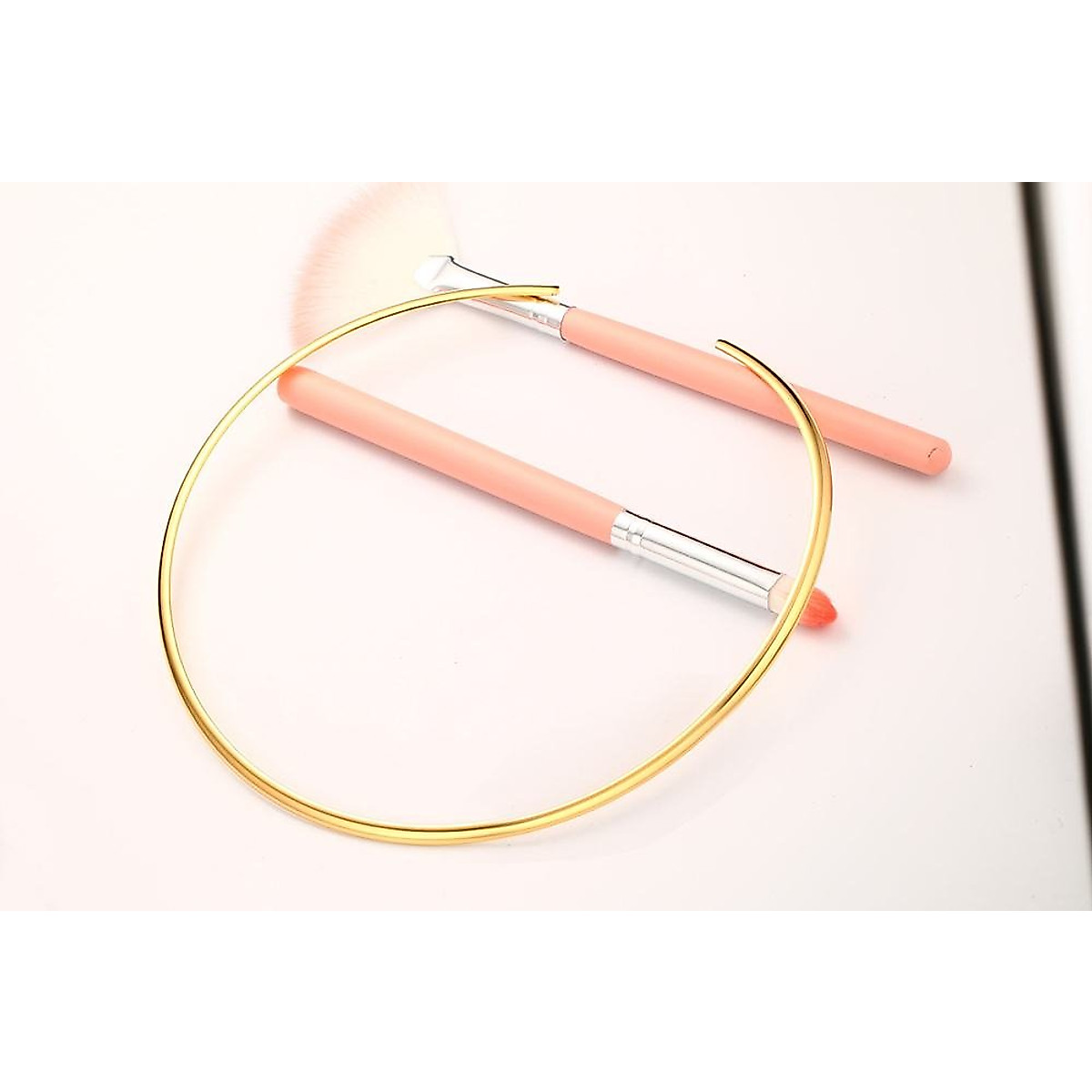 XinNuoShangMao Fashion Must-have Stainless Steel Gold Plated Metal Plain Cuff Chocker Collar Necklace for Women (golden)