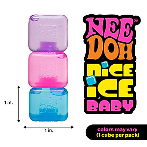Schylling NeeDoh Nice Ice Baby - Sensory Squeeze Toy - Super Solid Squish - 1.25" Wide - Color May Vary (Pack of 1)