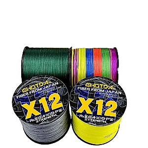 Saltwater Fishing Line 12 Strands PE Braided Multi-Filament Wire Strong Durable Outdoor Sport Fishing Accessories